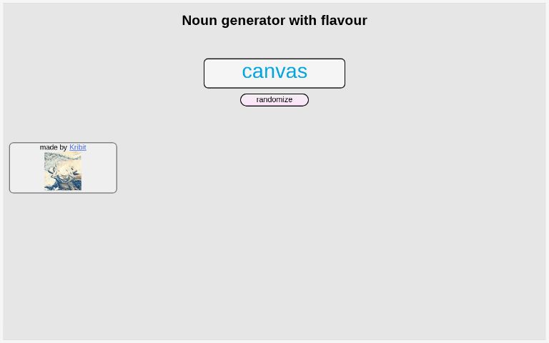 Noun generator with flavour