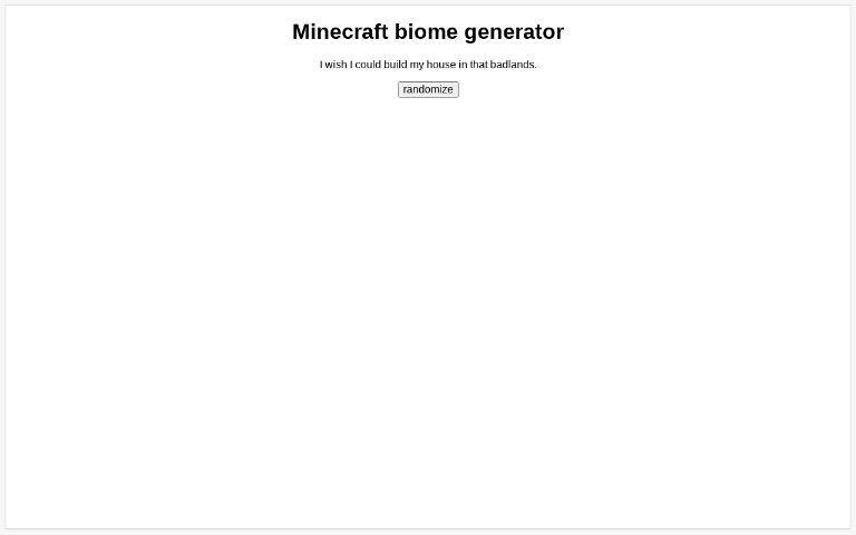 Minecraft biome generator