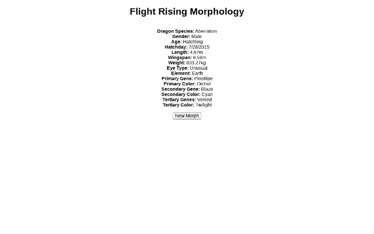 Flight Rising Morphology ― Perchance Generator