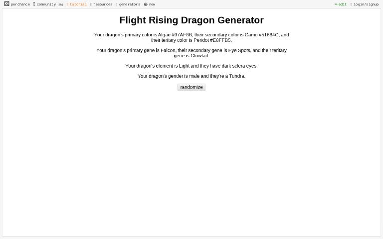 Flight Rising Dragon Generator