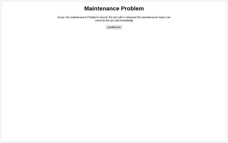 Maintenance Problem ― Perchance Generator