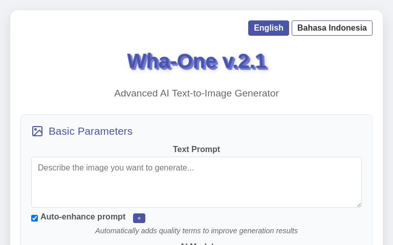 Wha-One v.2.1 ― Perchance Generator