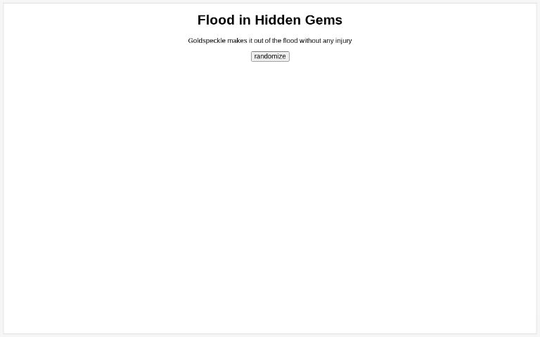 Flood in Hidden Gems ― Perchance Generator