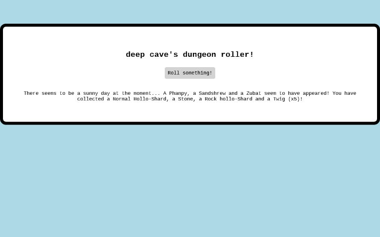 Deep Cave's dungeon roller! ― Perchance Generator