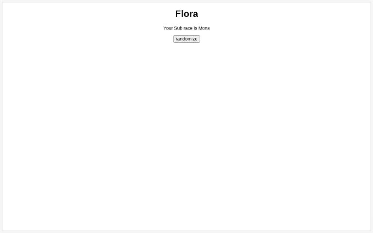 Flora ― Perchance Generator