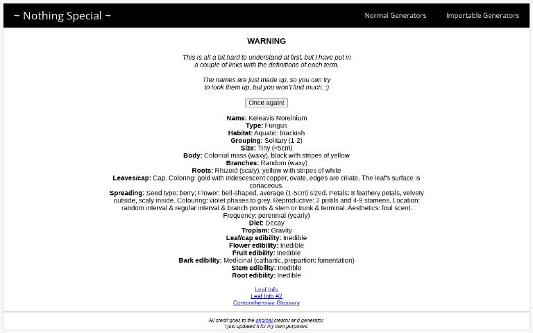 Flora (Updated) ― Perchance Generator