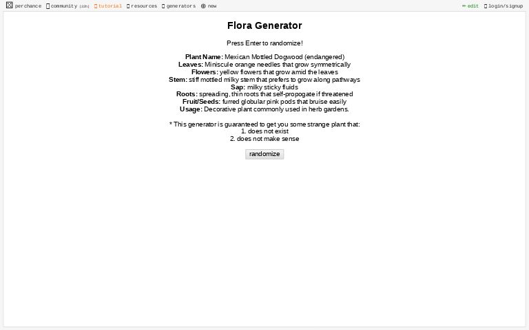 Flora Generator