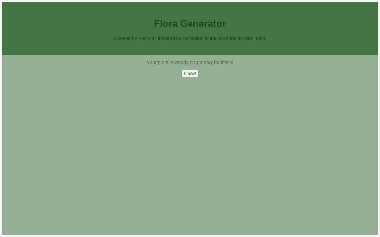 Flora Generator