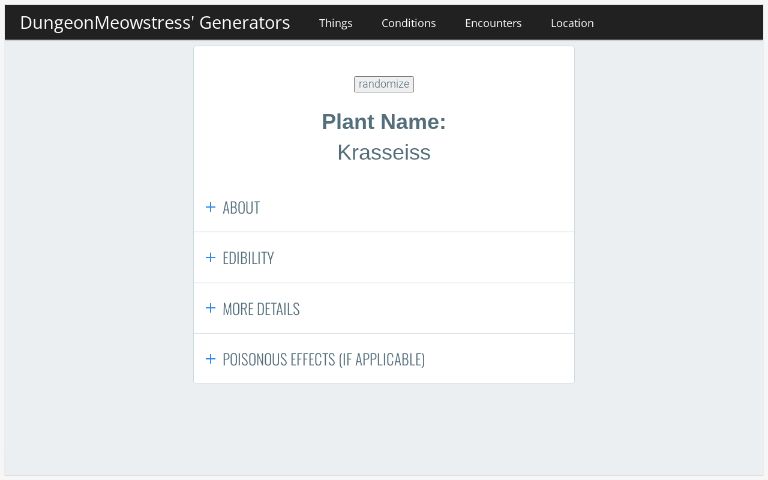 Plant Name: Soldanelle de Magie ― Perchance Generator