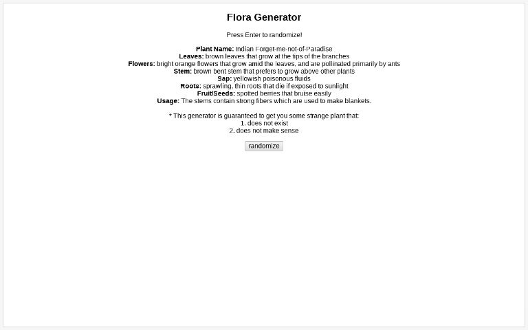 Flora Generator