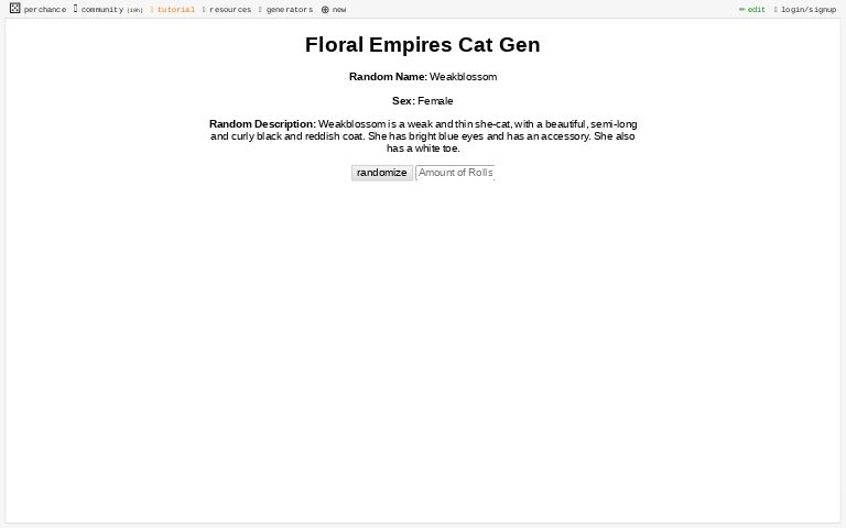 Floral Empires Cat Gen