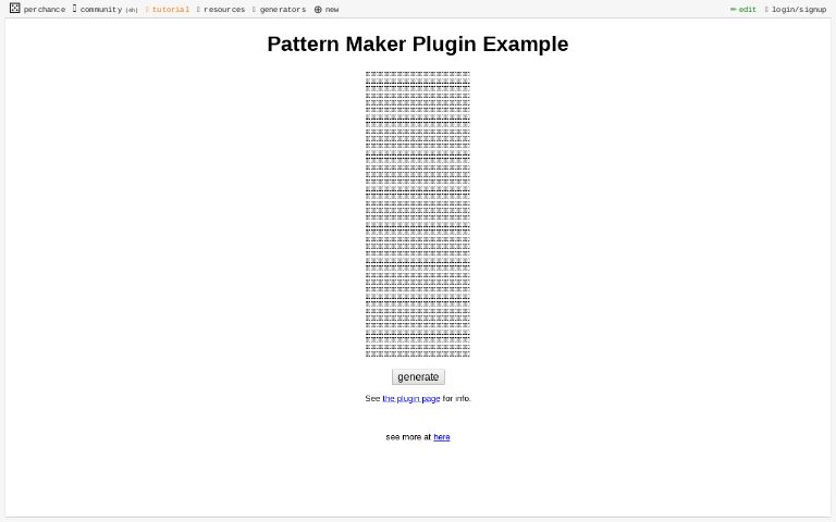 Pattern Maker Plugin Example