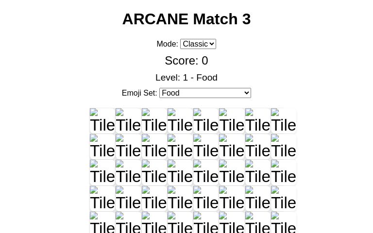 ARCANE Match 3 ― Perchance Generator