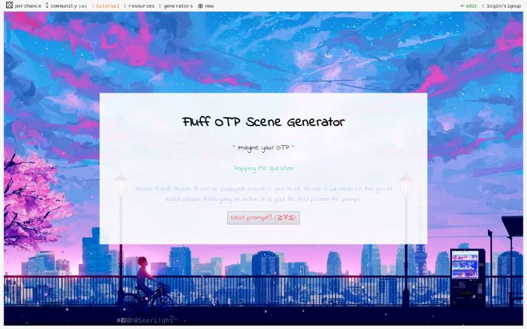 Fluff OTP Scene Generator