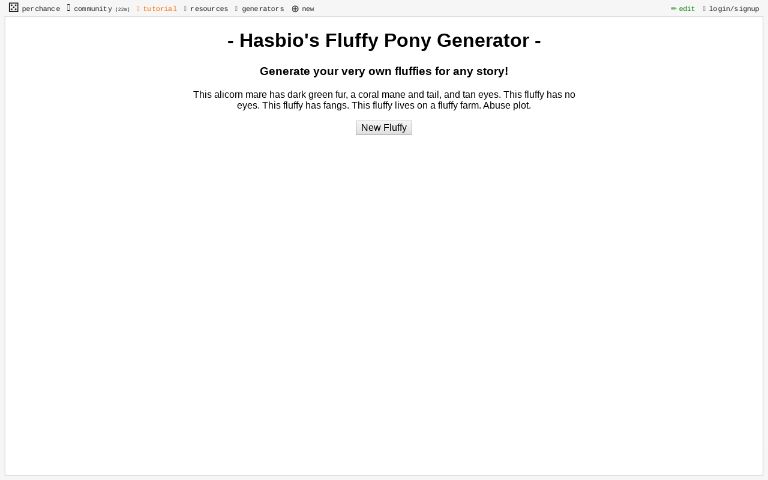 Hasbio's Fluffy Pony Generator
