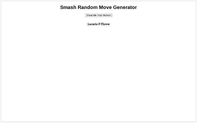 Smash Random Move Generator