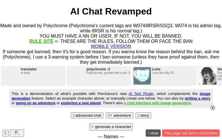 AI Chat Revamped. (online, free, no sign-up, unlimited)