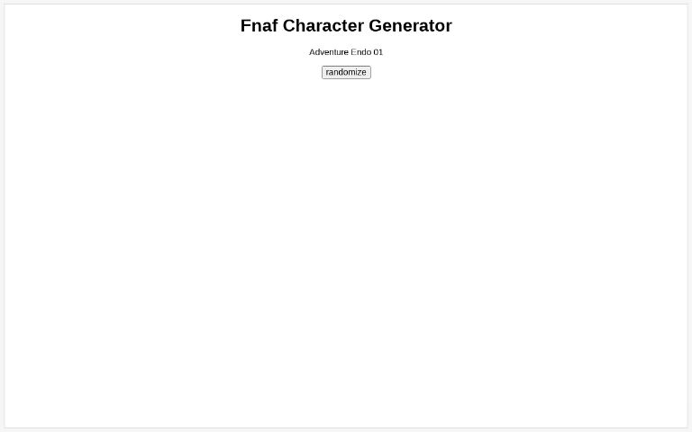 Fnaf Character Generator