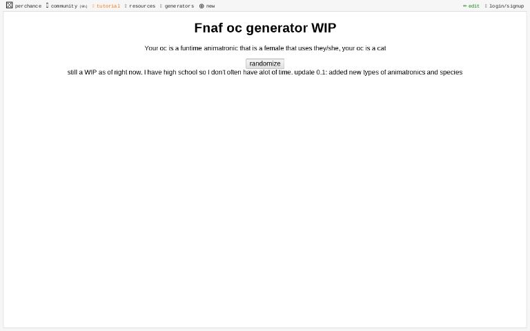 Fnaf oc generator WIP