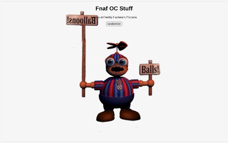 Fnaf OC Stuff ― Perchance Generator