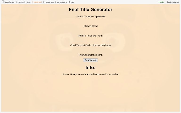 Fnaf Title Generator