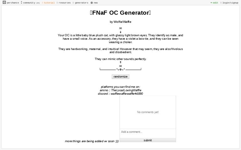 【FNaF OC Generator】