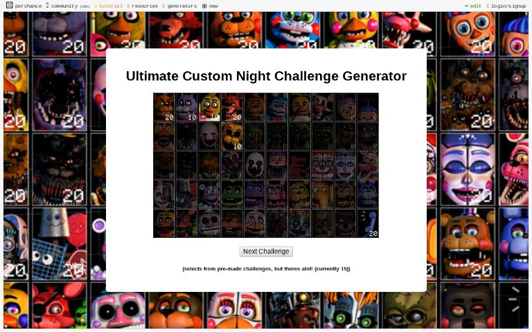 Ultimate Custom Night Challenge Generator