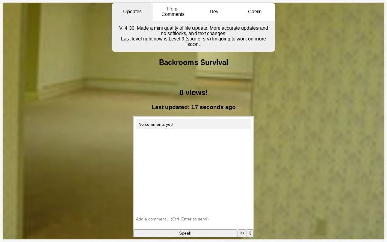 Backrooms Simulator ― Perchance Generator