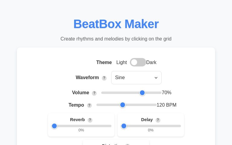 BeatBox Maker ― Perchance Generator