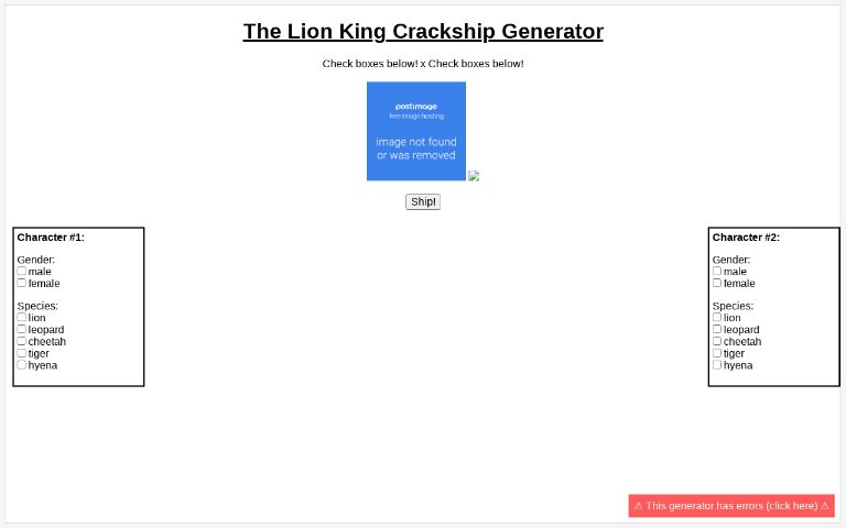 The Lion King Crackship Generator