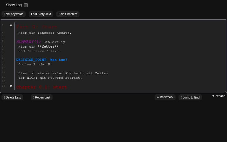 Foldable Editor Codemirror5 V2 ― Perchance Generator
