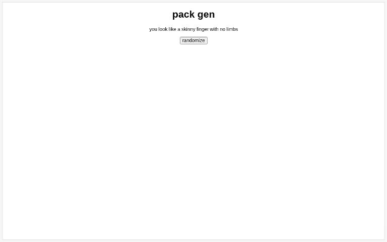 pack gen ― Perchance Generator