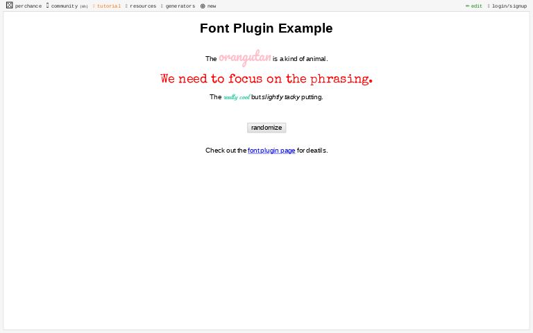 Font Plugin Example
