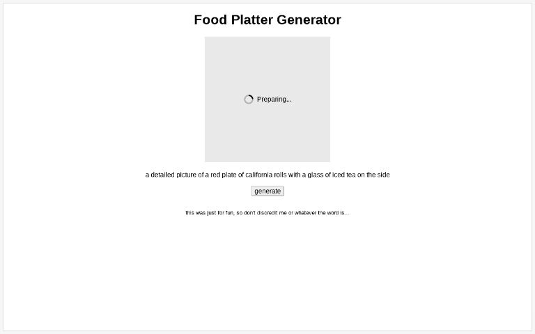 Food Platter Generator