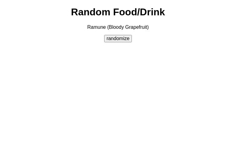 Random Food/Drink ― Perchance Generator