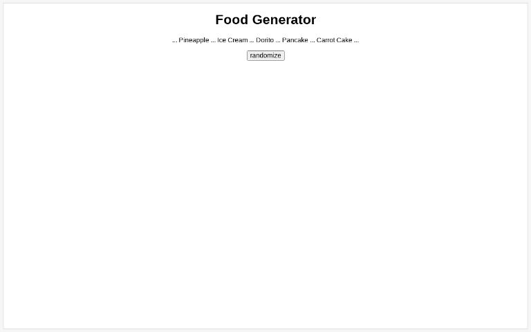 Food Generator