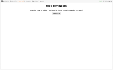 food reminders ― Perchance Generator