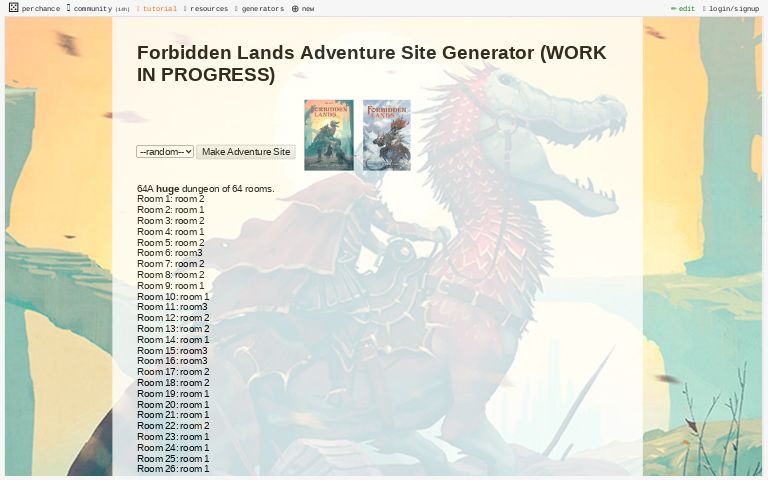 Forbidden Lands Adventure Site Generator (WORK IN PROGRESS)