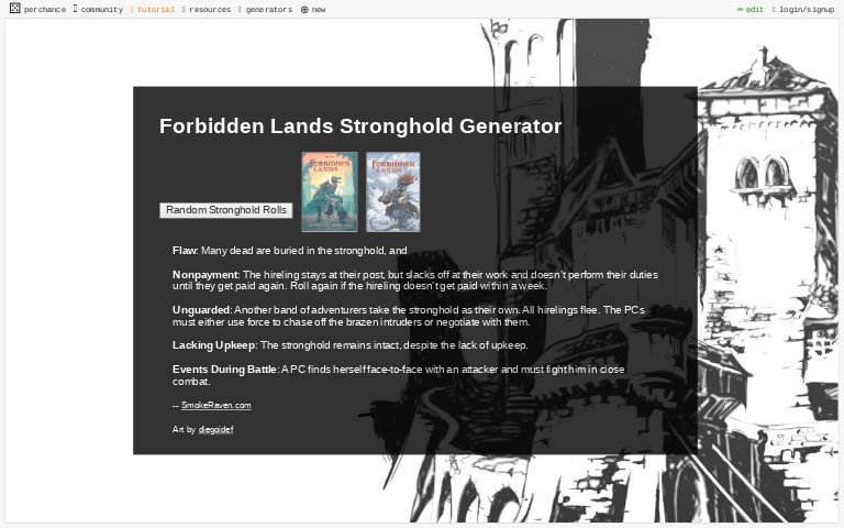 Forbidden Lands Stronghold Generator