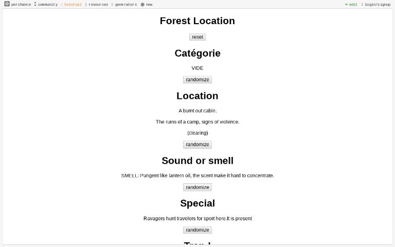 Forest Location ― Perchance Generator