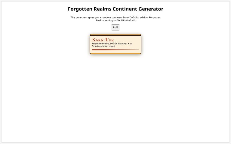 Forgotten Realms Continent Generator