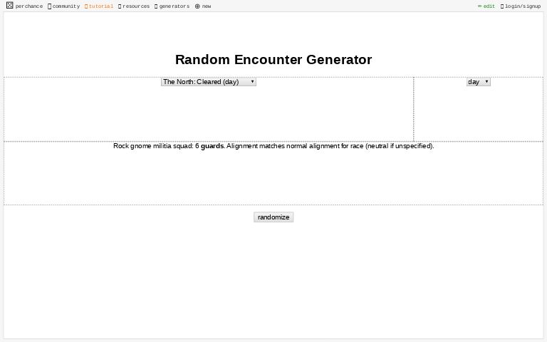 Random Encounter Generator