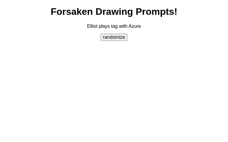 Forsaken Drawing Prompts! ― Perchance Generator