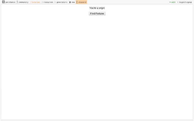 Fortune Teller ― Perchance Generator