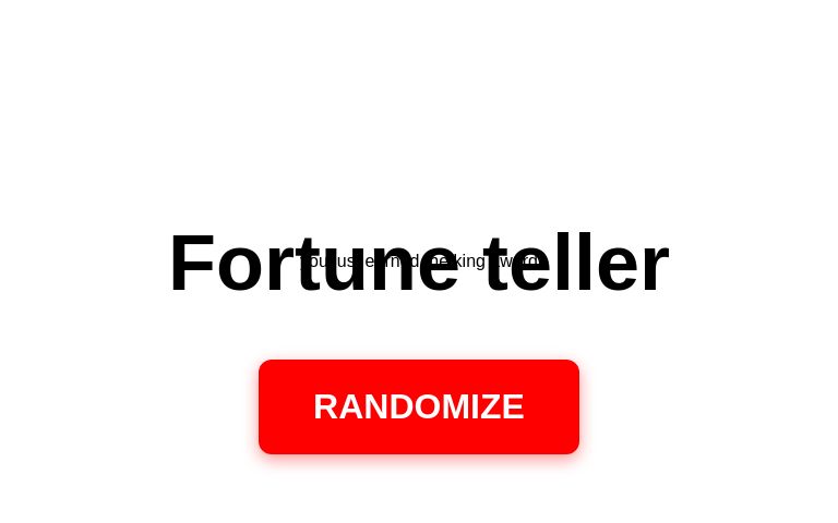 Fortune teller ― Perchance Generator