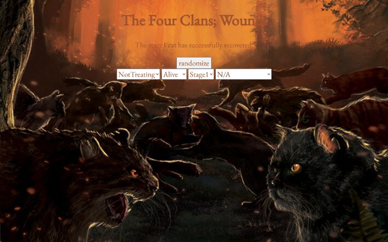 The Four Clans; Wounds ― Perchance Generator