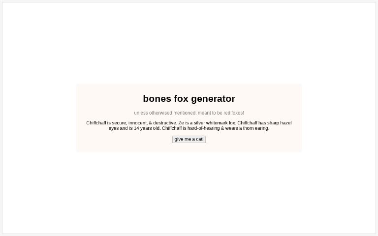 bones fox generator