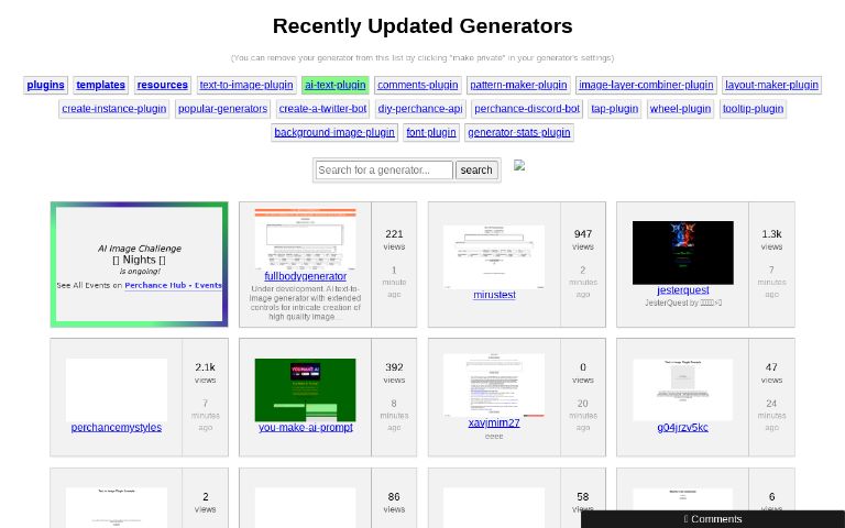 Recently Updated Generators