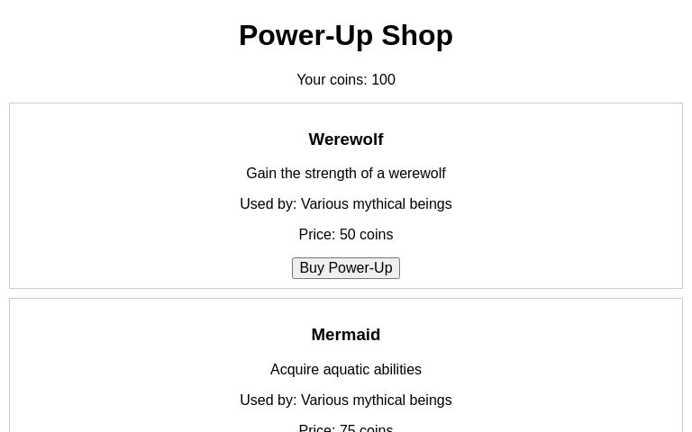 Power-Up Shop ― Perchance Generator