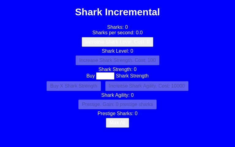 Shark Incremental ― Perchance Generator